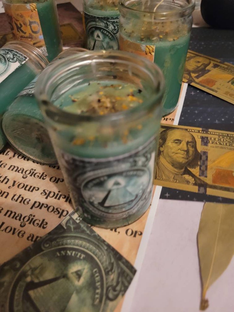 Money Candles Wiccan Dressed Money Drawing Spell Candles - Etsy