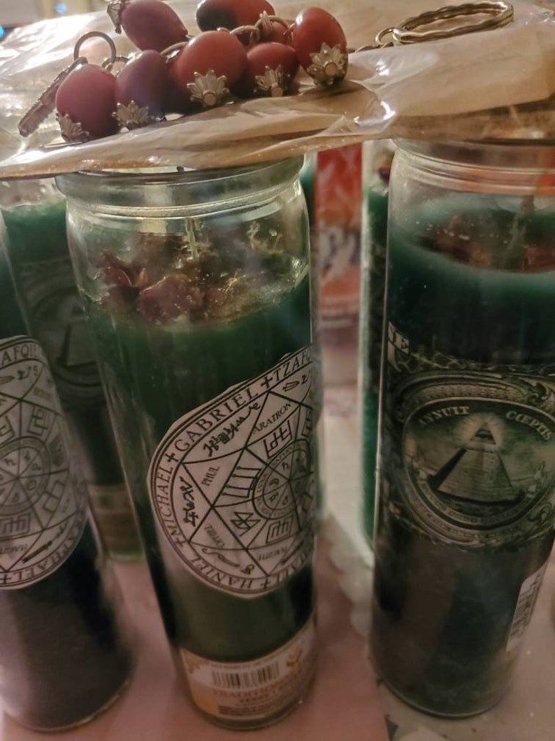 7 Day Ritual Money Candles Wiccan Dressed Money Drawing Spell | Etsy