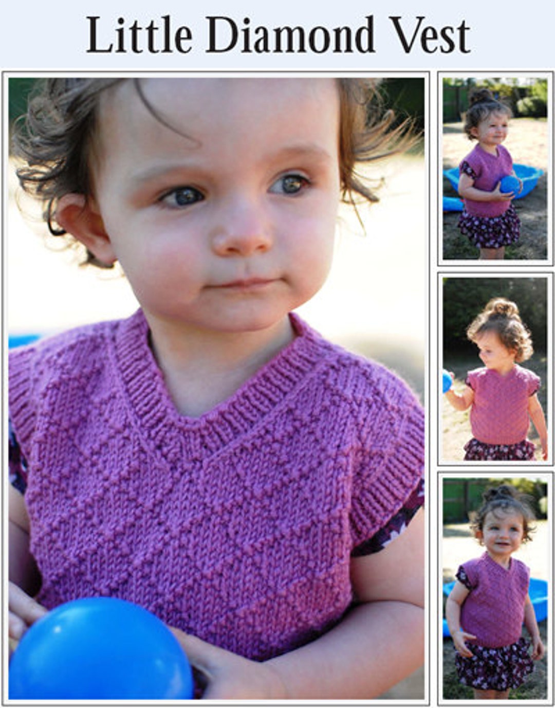 Little Diamond Vest Knitting Pattern - Etsy