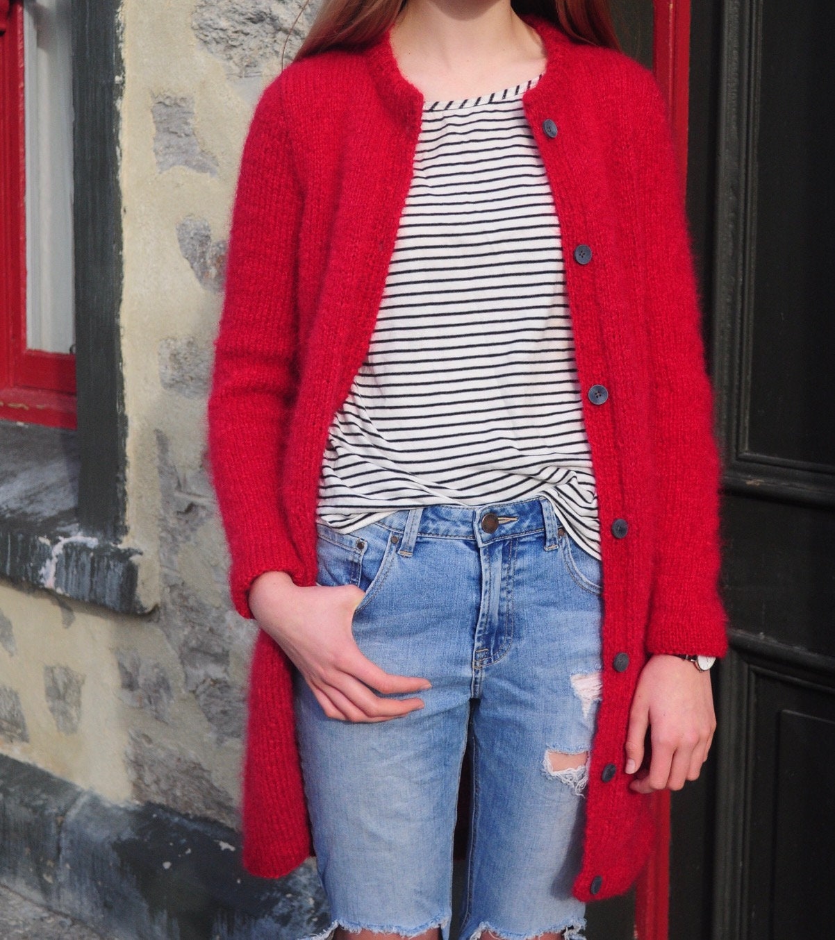 Long Mohair Cardigan- Knitting Pattern 099 - Knits Adult Sizes - Etsy UK