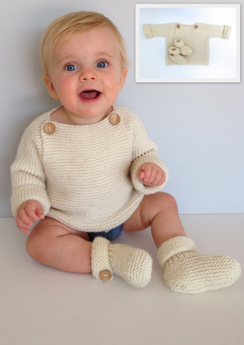 Tab Front Jumper Knitting Pattern 006 - Etsy