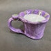 Handmade Ceramic Candle--purple Pinch Pot Mug - Etsy
