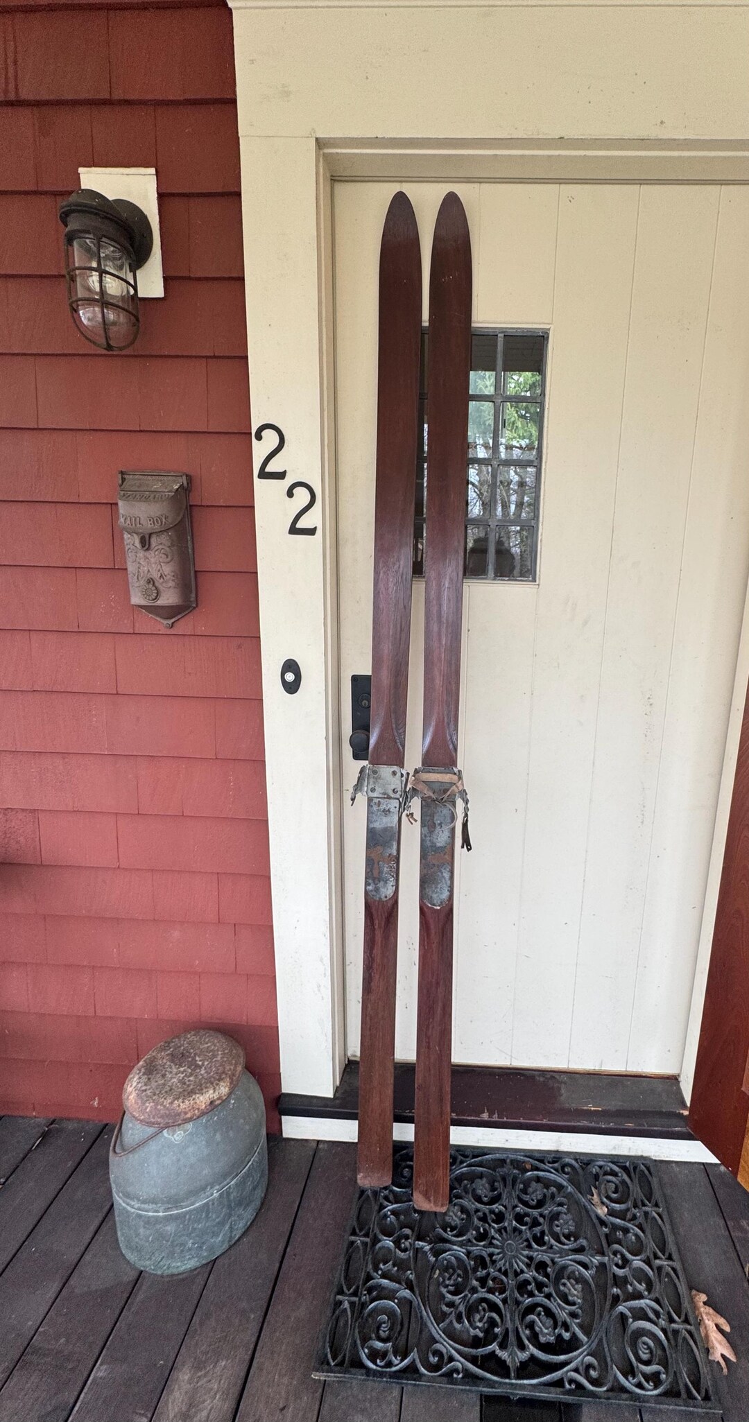 Incredible 84' Hickory Wood Antique Skis - Solid & Beautiful - Strand ...