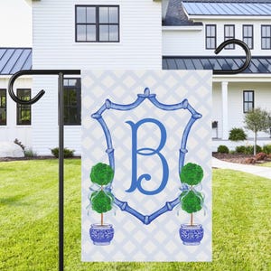 Classic Blue Garden Flag - Etsy