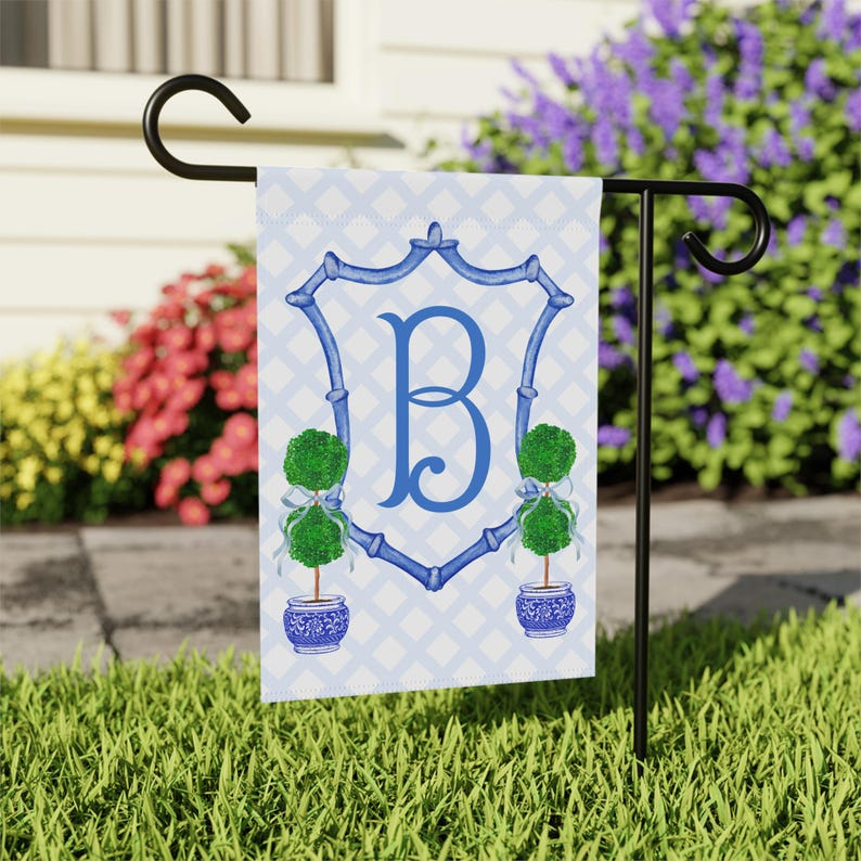 Classic Blue Garden Flag - Etsy
