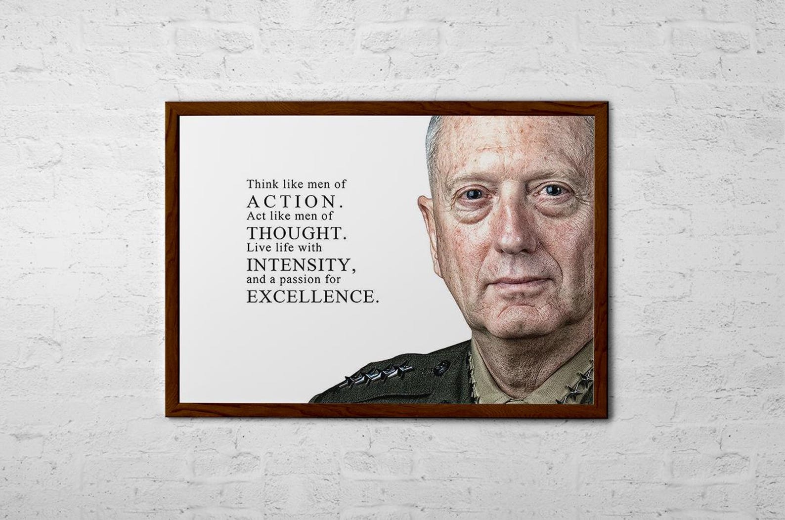 General James Mattis Poster: USMC Military Motivation Art - Etsy