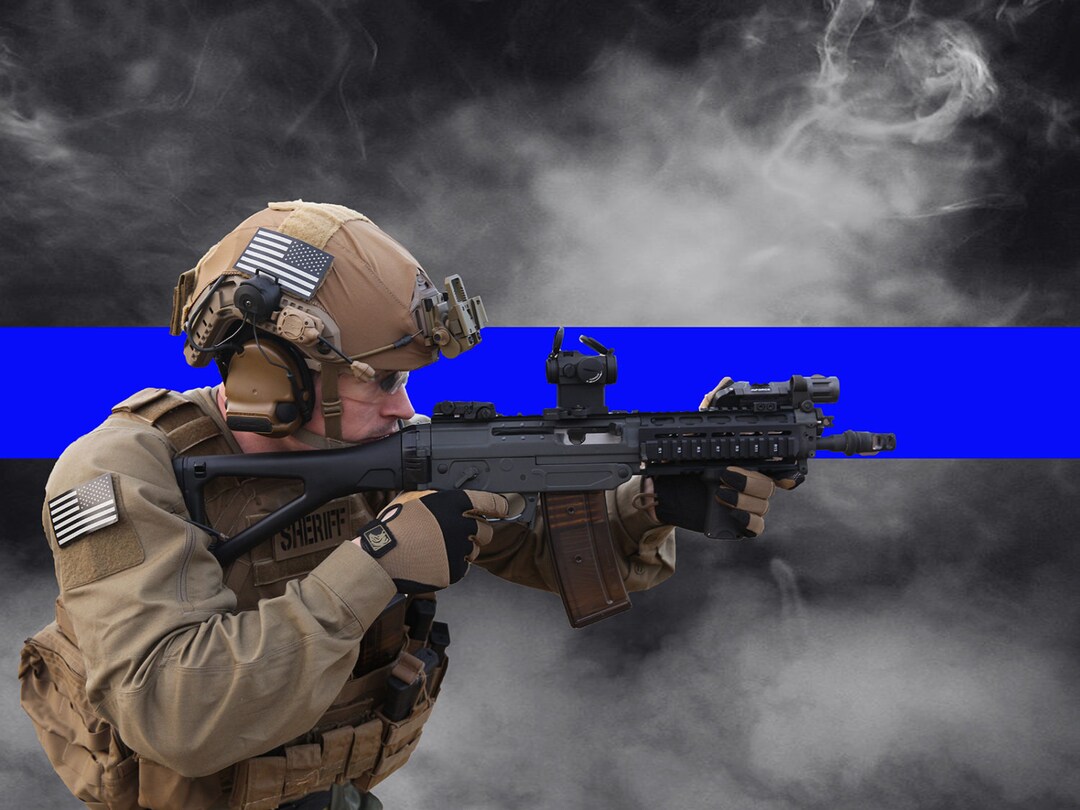 Thin Blue Line Swat Poster - Etsy