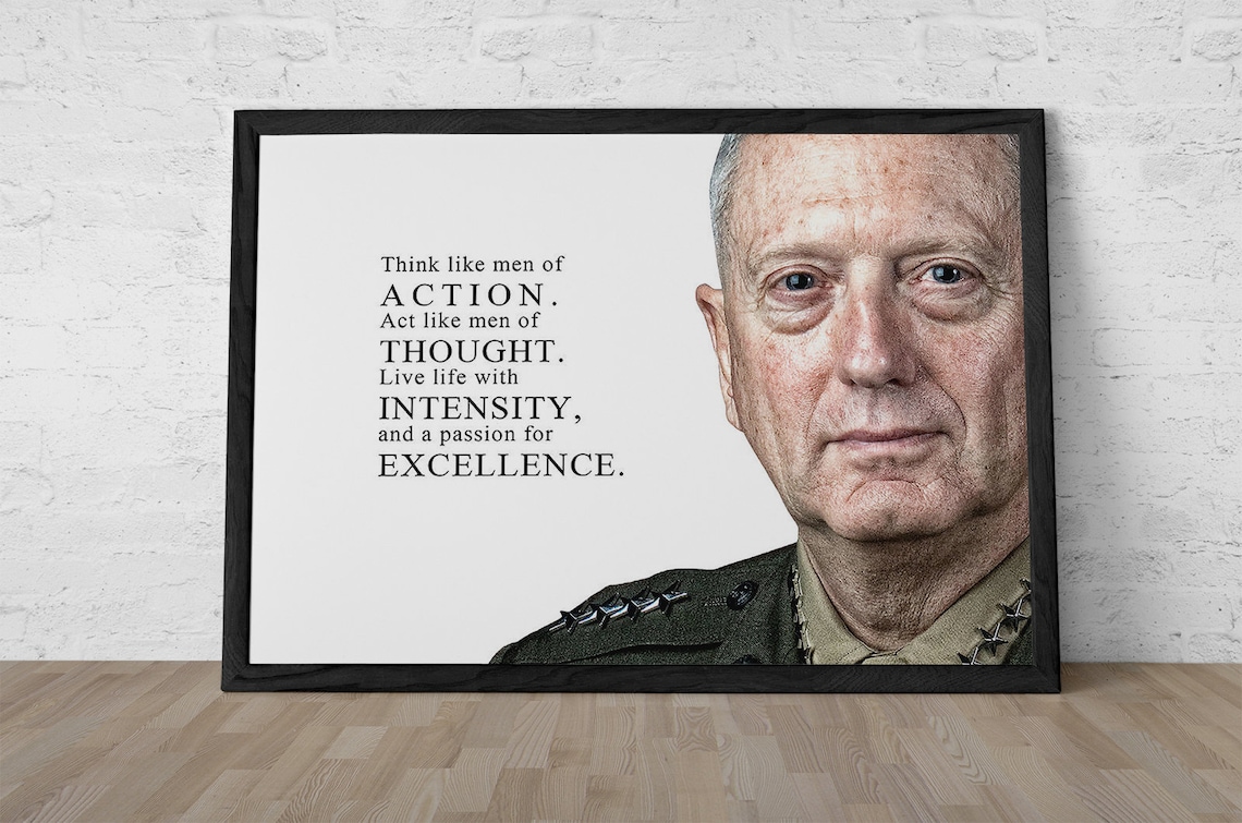 General James Mattis Poster: USMC Military Motivation Art - Etsy