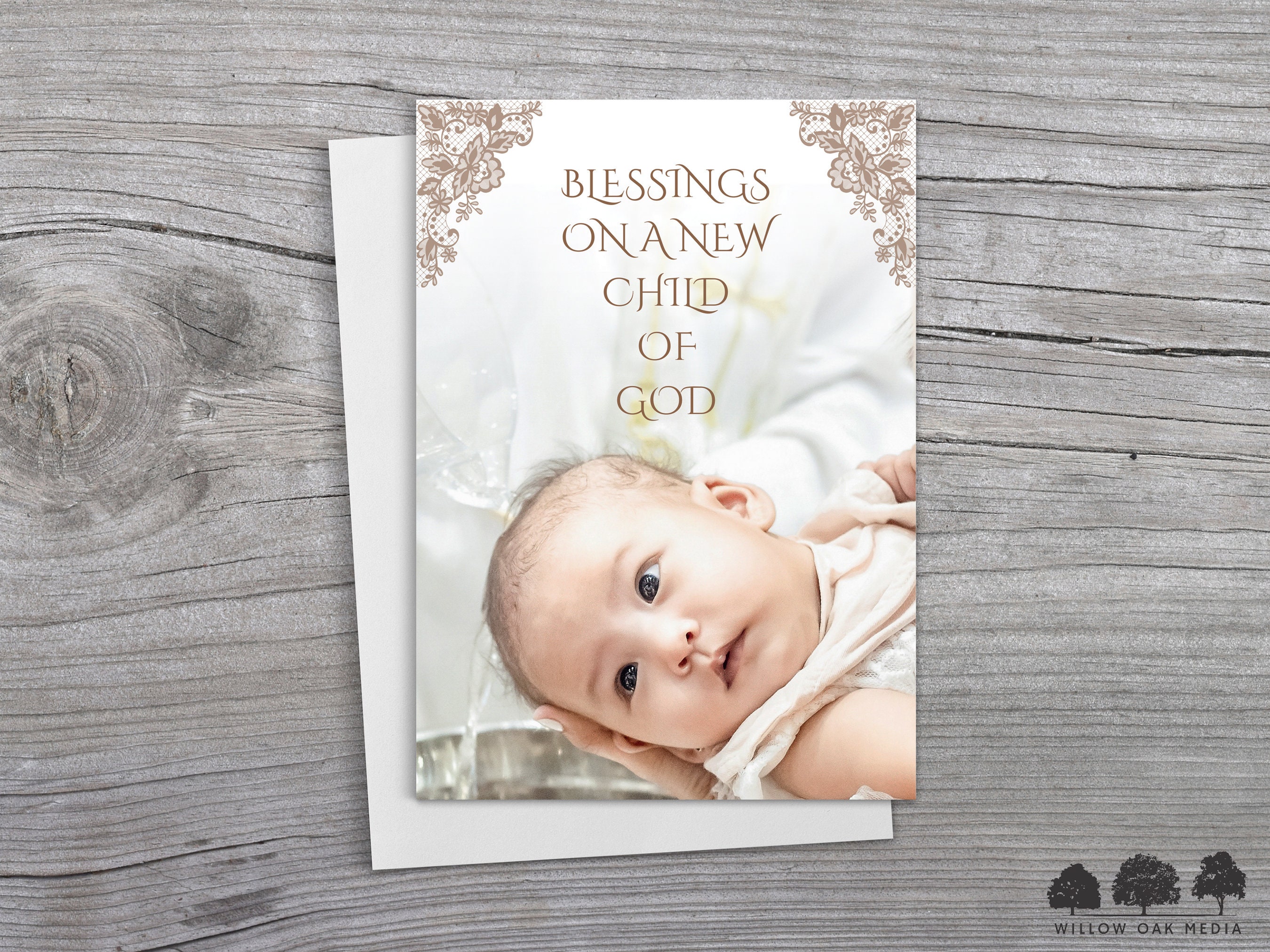 5x7 Printable Baptismal Card, Baby Baptism Card, Baptismal Greeting ...