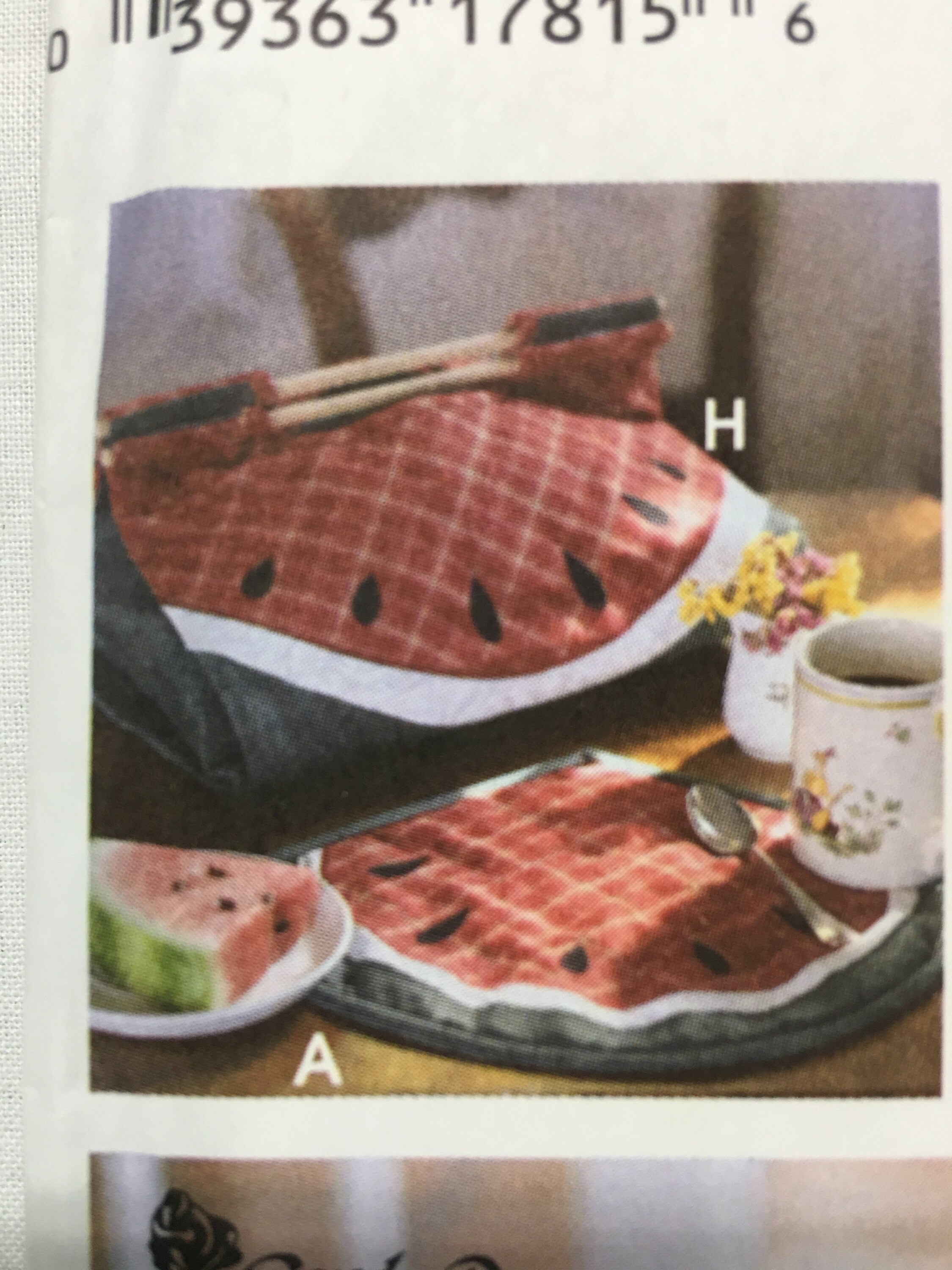 Placemat and Coaster Sewing Pattern Simplicity 9484, Apple Placemat ...