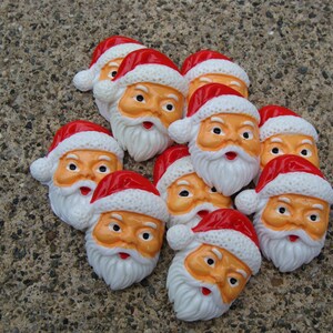 2 Santa Clause Face Resin Christmas Resins Santa Head Resin for Hair ...