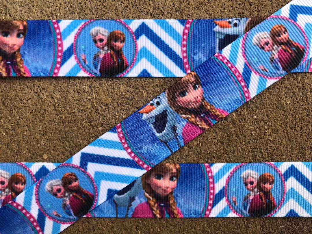 3 Yards 7/8" Frozen Ribbon Chevron Ribbon Printed Ribbon Hair Bow ...