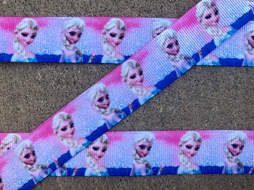 5 Yards 7/8" Pink and Blue Elsa Ribbon Frozen Ribbon Blue and Pink ...