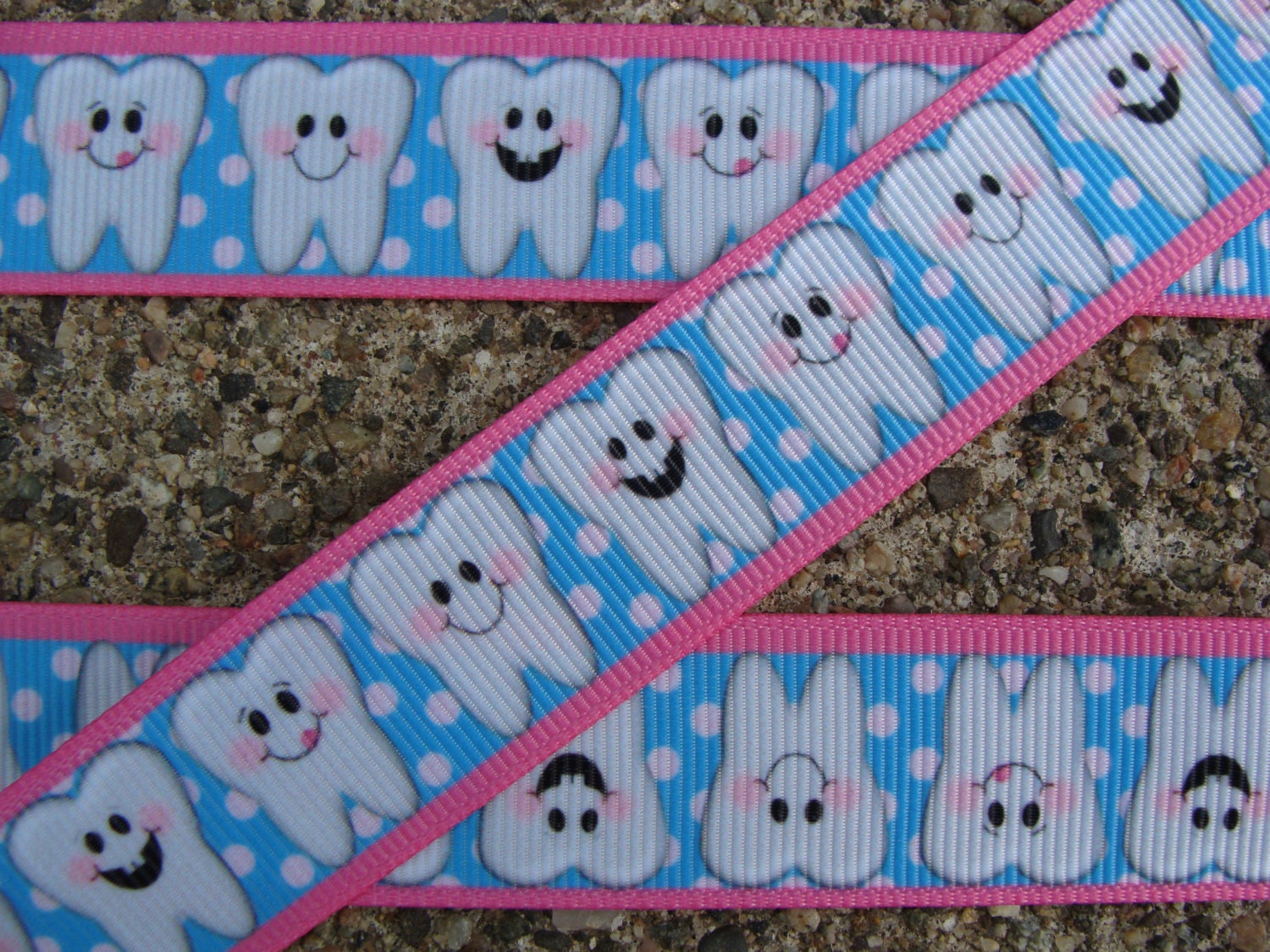 3 Yards 7/8" Tooth Fairy Ribbon Grosgrain Ribbon Hair Bow Ribbon Tooth ...