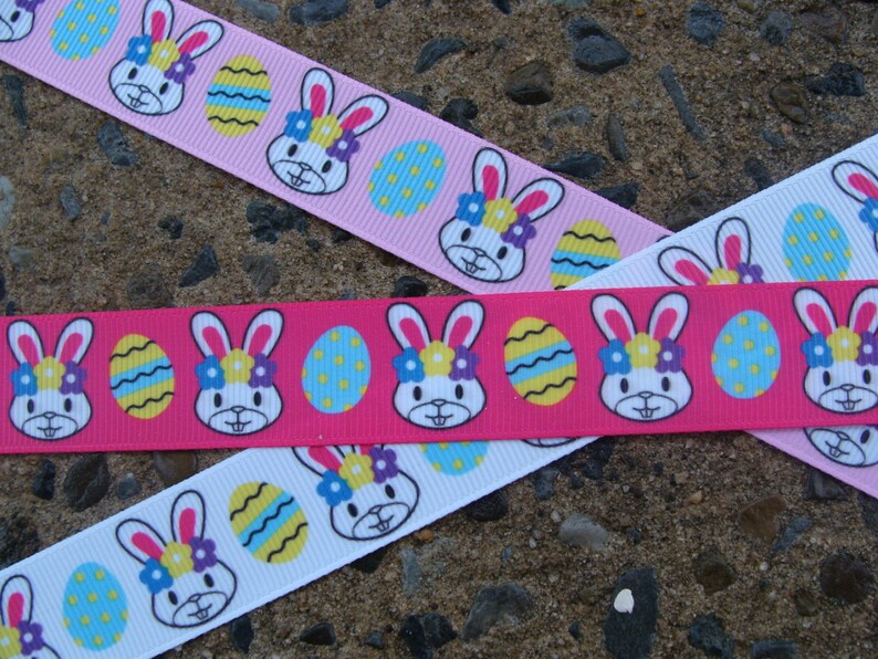 Easter Ribbon Easter Bunny Ribbon Printed Ribbon Easter Color - Etsy