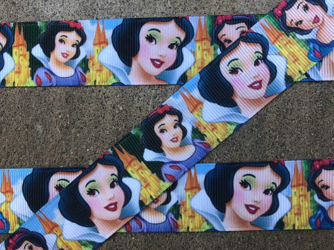 3 Yards 1" Snow White Ribbon Princess Ribbon Hair Bow Ribbon Snow White ...
