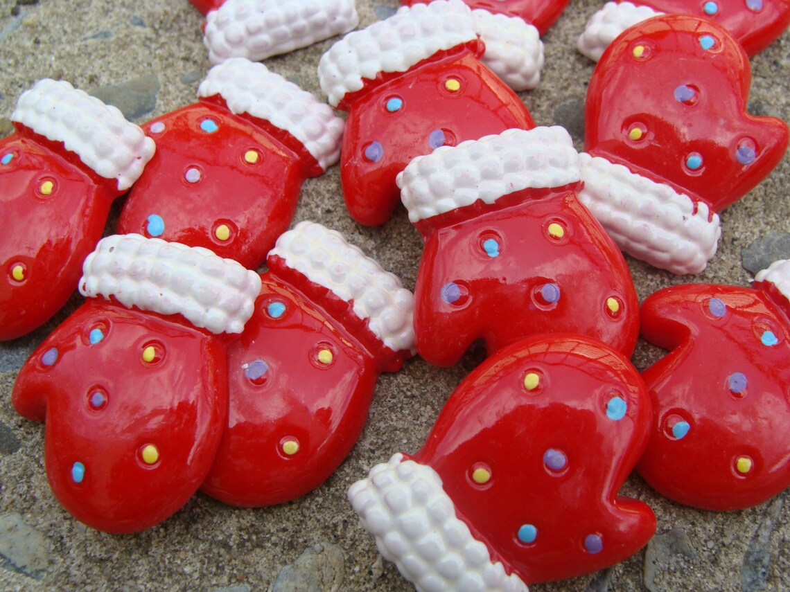2 Christmas Glows Socks Resins for Hair Bow Santa Hat Resin - Etsy