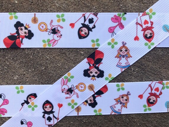 3 Yards 1 Alice in Wonderland Ribbon Printed Ribbon Hair | Etsy