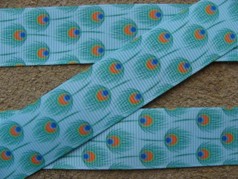 Peacock Ribbons 7/8 Inch Grosgrain Ribbon by the Yard for - Etsy
