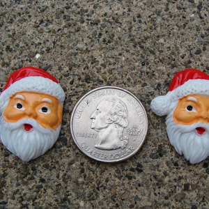 2 Santa Clause Face Resin Christmas Resins Santa Head Resin for Hair ...