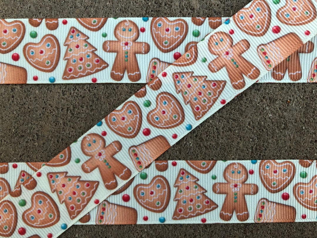 5 Yards 1 Gingerbread Ribbon Sugar Cookies Ribbon Christmas Ribbon ...