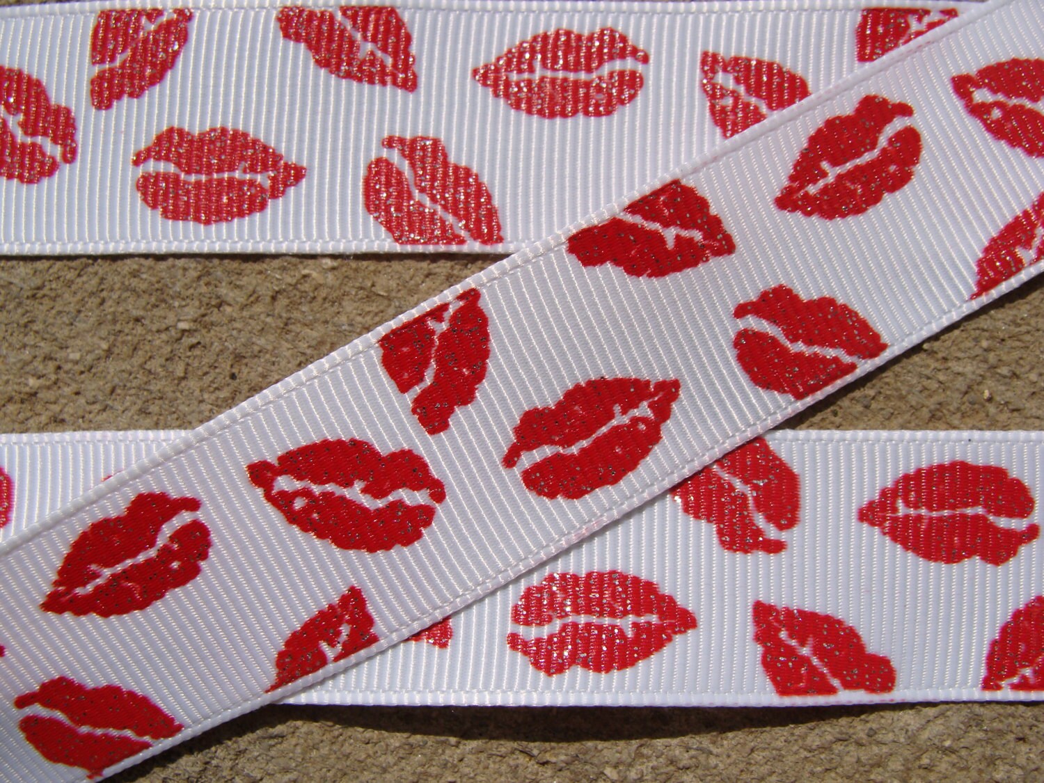 3 Yards Lips Ribbon Kiss Ribbon Valentine Ribbon Printed - Etsy