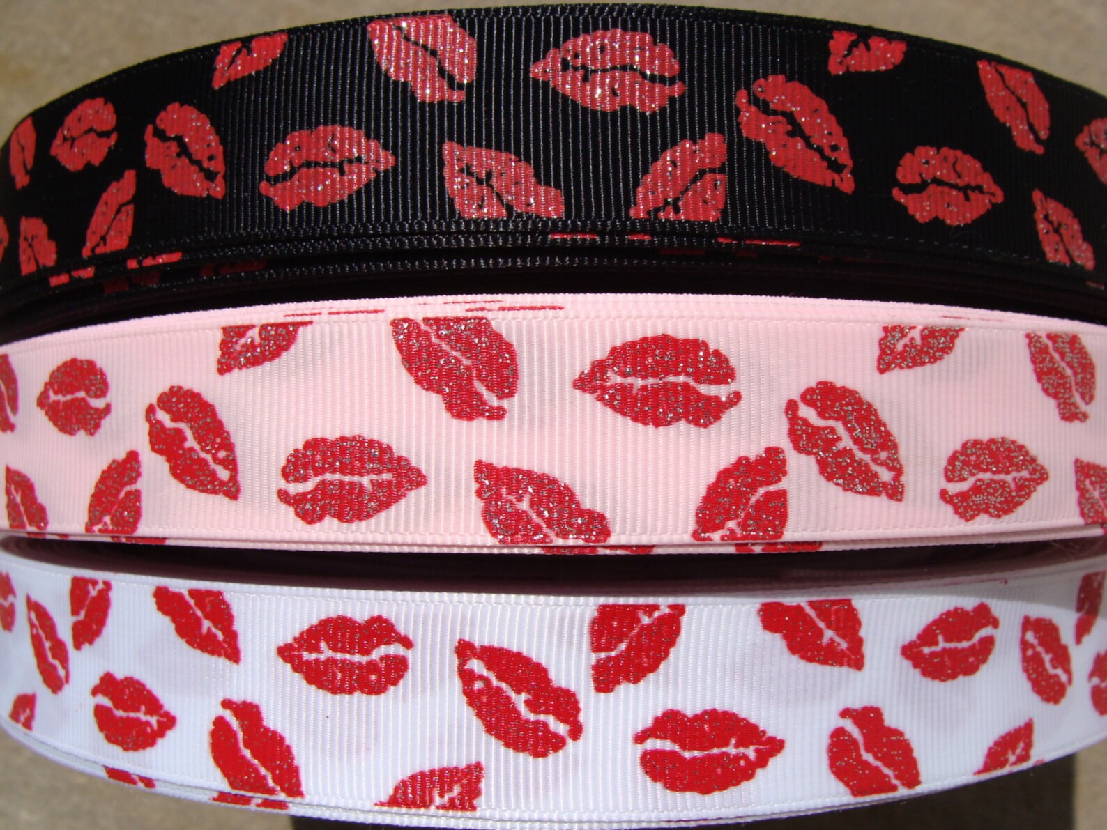3 Yards Lips Ribbon Kiss Ribbon Valentine Ribbon Printed - Etsy