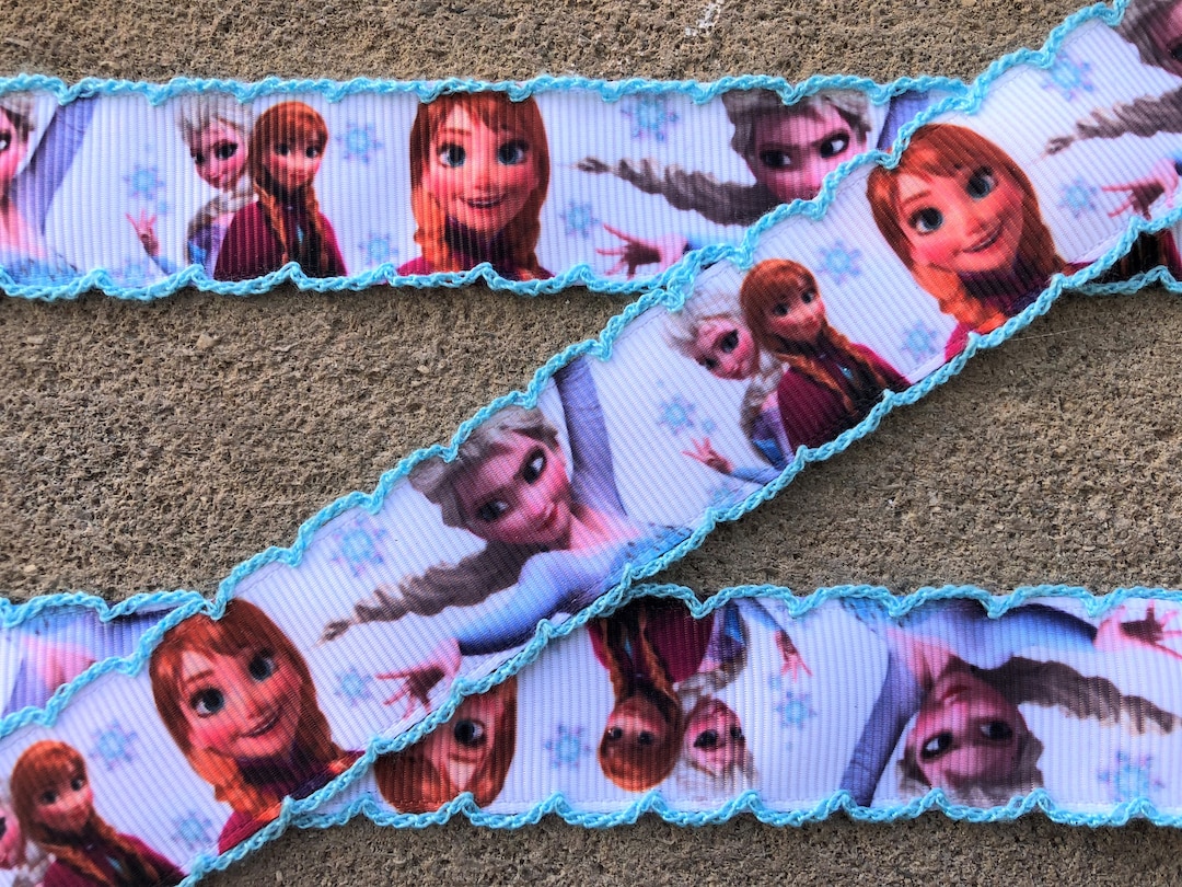 3 Yards 7/8 Frozen Ribbon Crochet Edge Ribbon Blue Ribbon Frozen ...