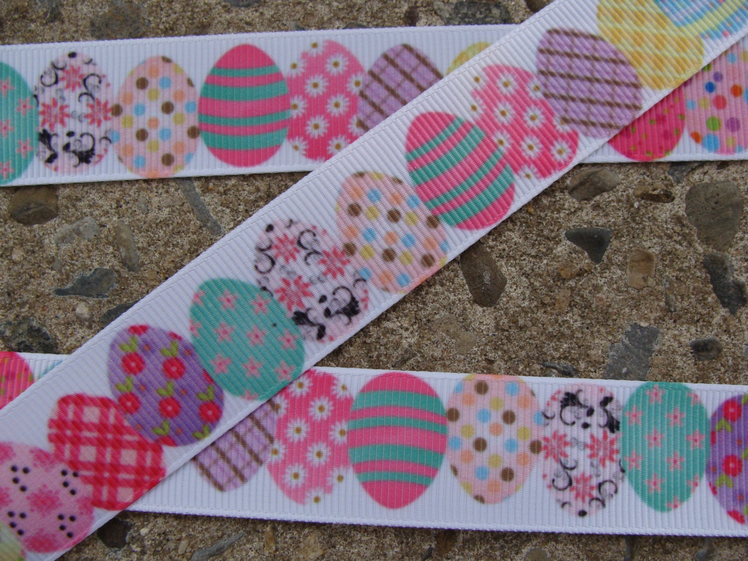 Easter Ribbon Easter Eggs Ribbon Printed Ribbon Easter Color - Etsy