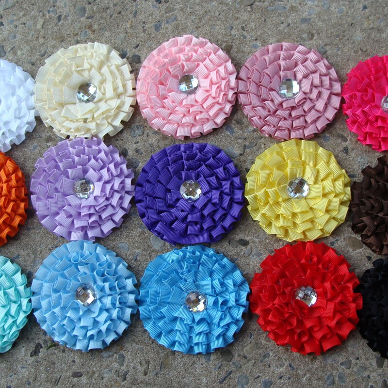 Ribbon Flowers - Etsy