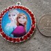 Frozen Pendant One Round Frozen Rhinestone Alloy Pendant 40 Mm- Anna ...