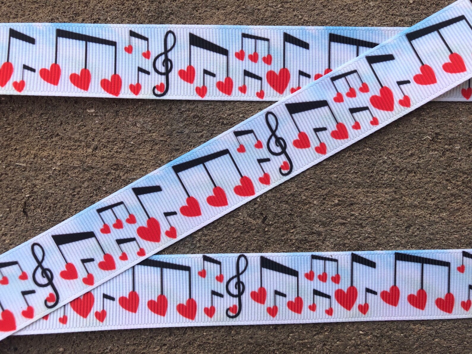 3 yards 7/8 Music Note Ribbon Music ribbon notes ribbon | Etsy