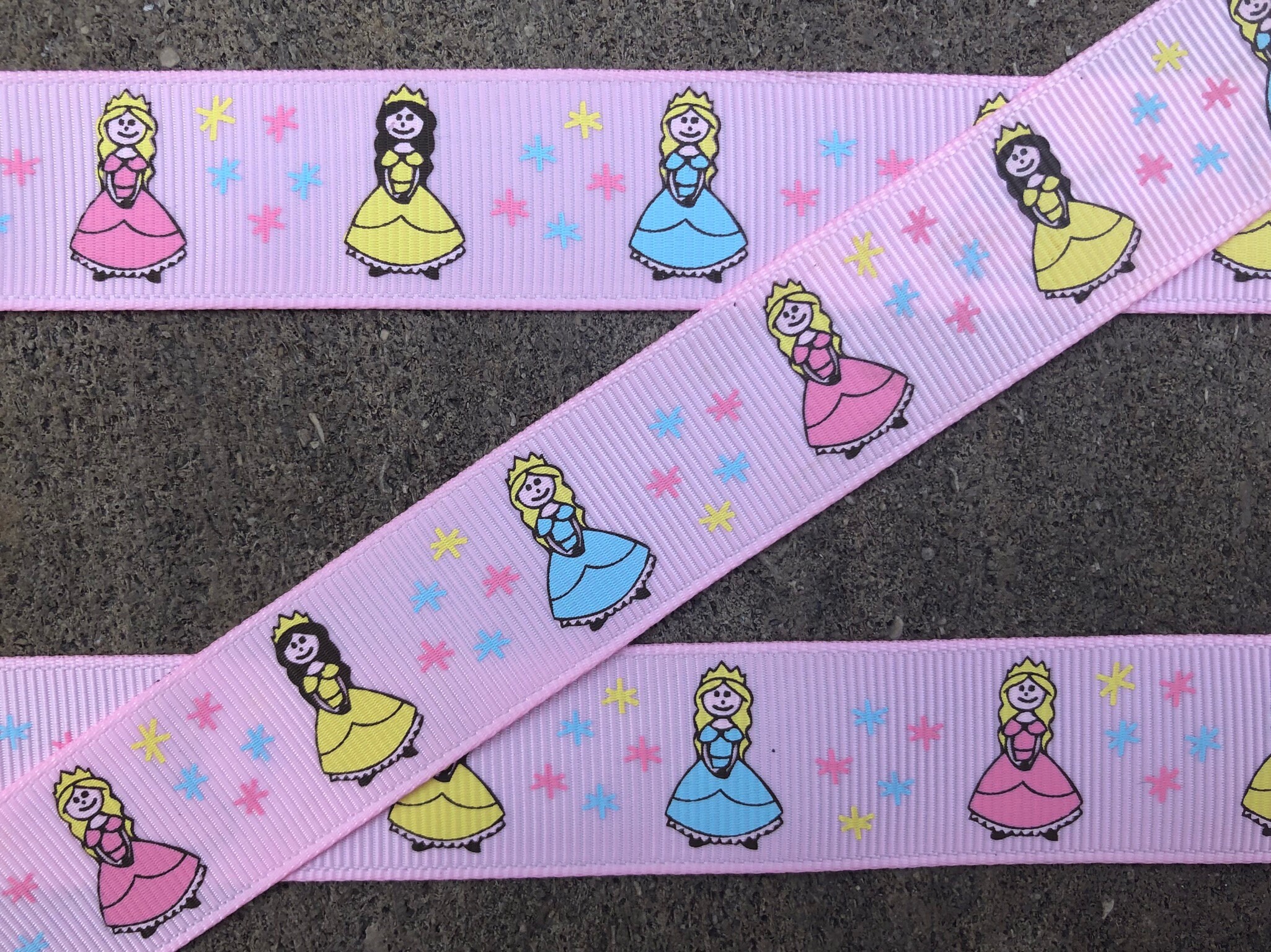 3 Yards 7/8 Princess Ribbon Pink Princess Ribbon | Etsy