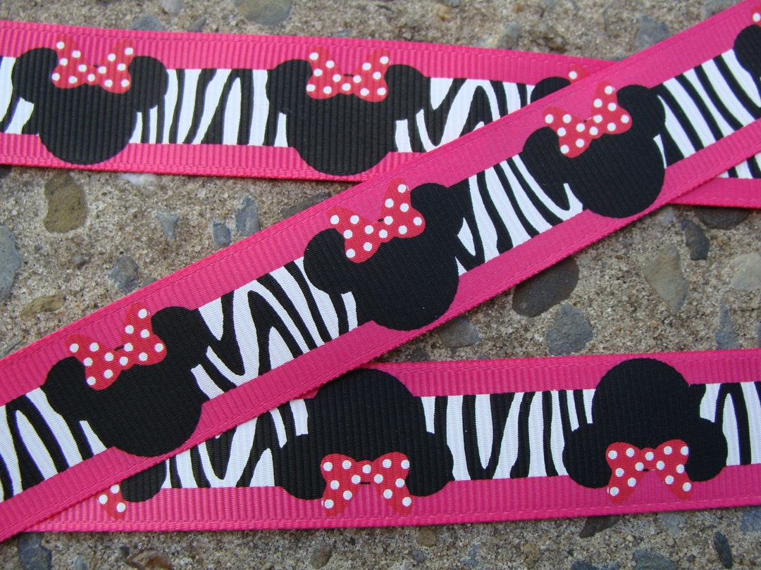 3 Yards 7/8" Mouse Grosgrain Ribbon Hair Bow Supply Hair Bow Ribbon ...