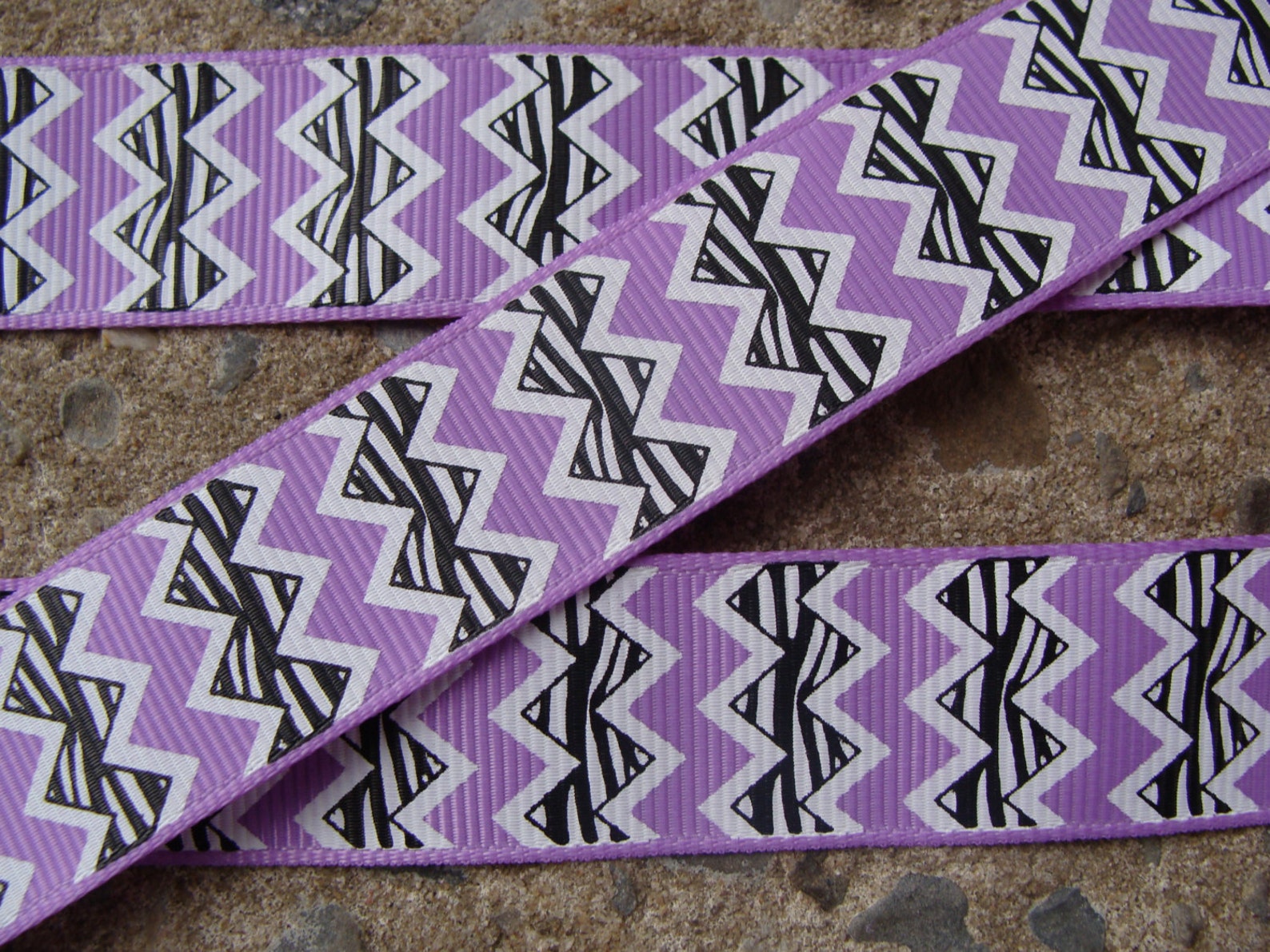 3 yards 7/8 Zigzag ribbon Zebra ribbon Chevron Ribbon | Etsy