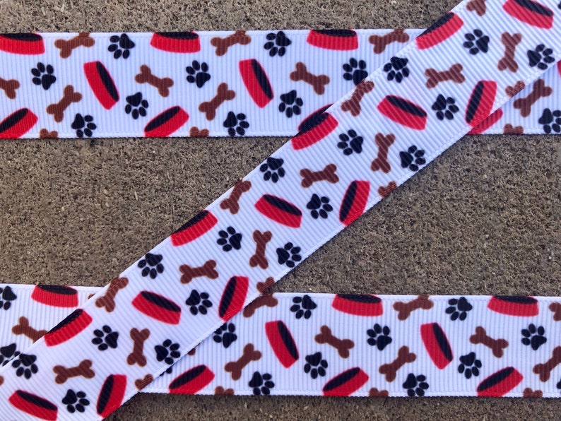 3 Yards 7/8 Paws Ribbon Dog Bone Ribbon Dog Ribbon Pets - Etsy
