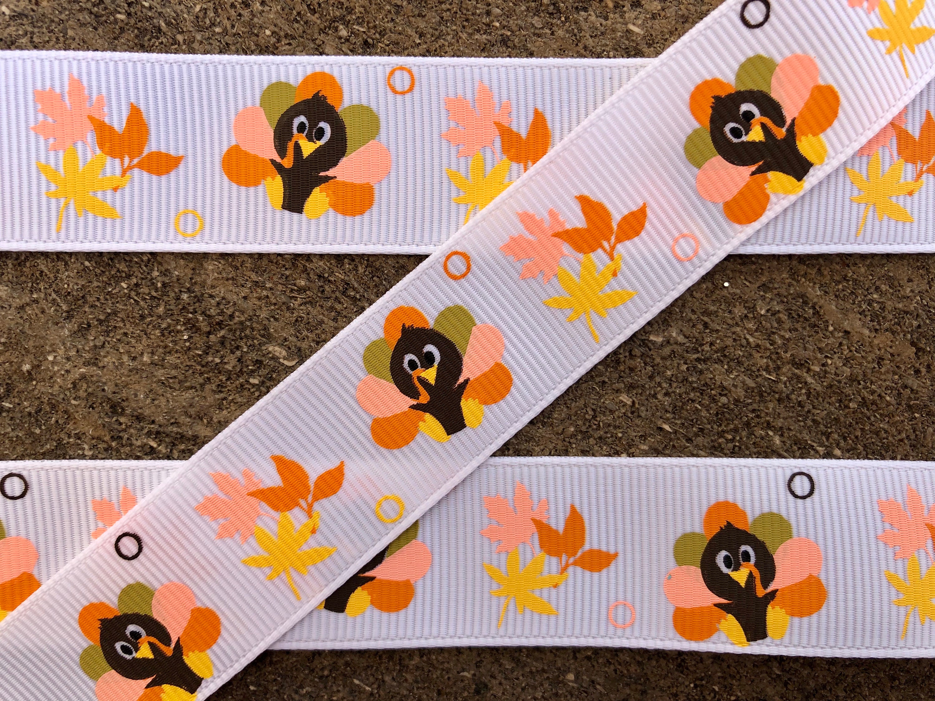 3 Yards 7/8 Turkey Ribbon Thanksgiving Ribbon Happy - Etsy