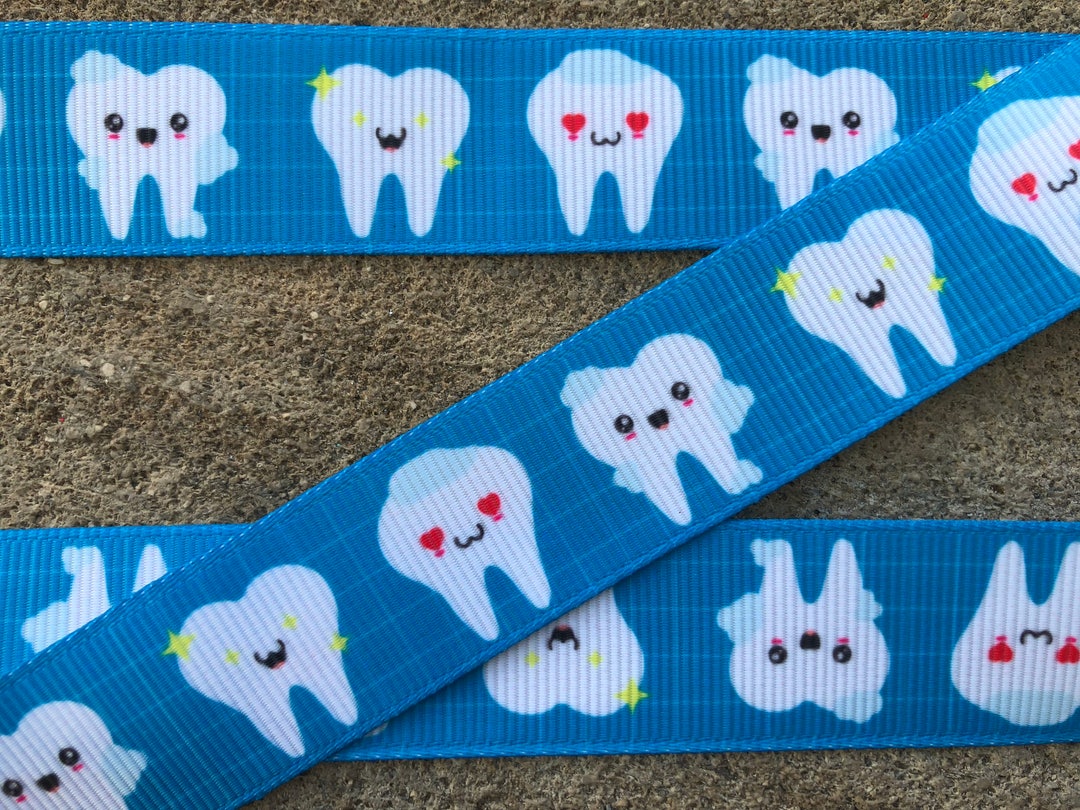 3 Yards 7/8" Tooth Fairy Ribbon Grosgrain Ribbon Hair Bow Ribbon Tooth ...