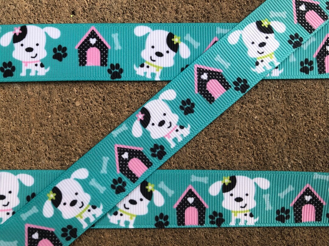 3 Yards 7/8 Dogs Ribbon Dog House Ribbon Paws Grosgrain - Etsy