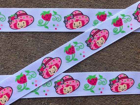 3 Yards 7/8 Strawberry Ribbon Shortcake Printed Ribbon | Etsy