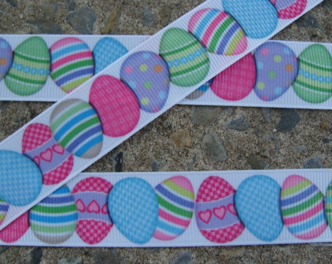 Easter Ribbon Easter Eggs Ribbon Printed Ribbon Easter Color Eggs ...
