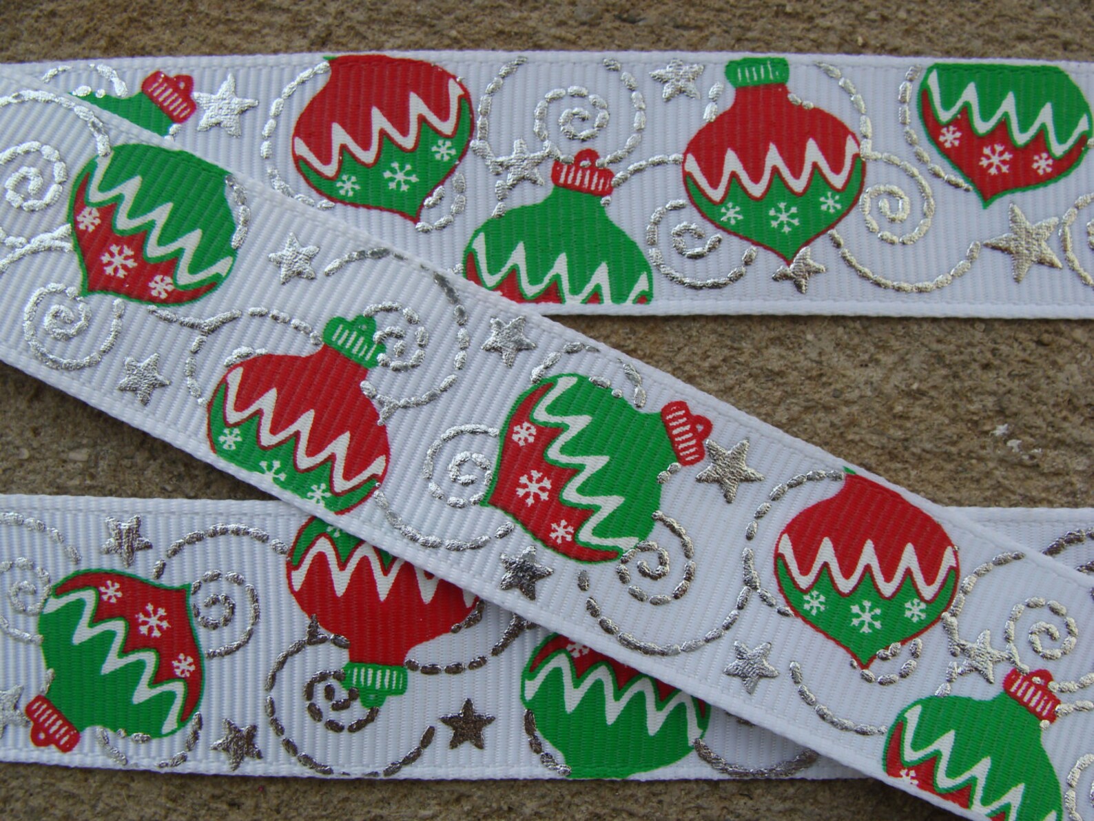 1 Christmas Ornament Ribbon Holiday Ribbon Grosgrain - Etsy