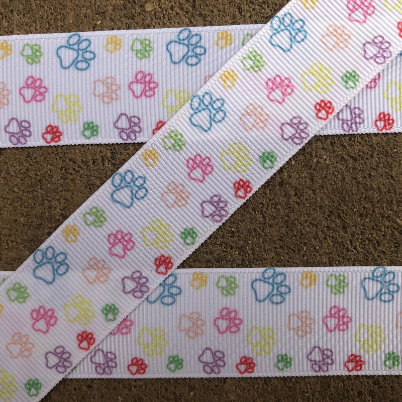 Paw Print Ribbon - Etsy