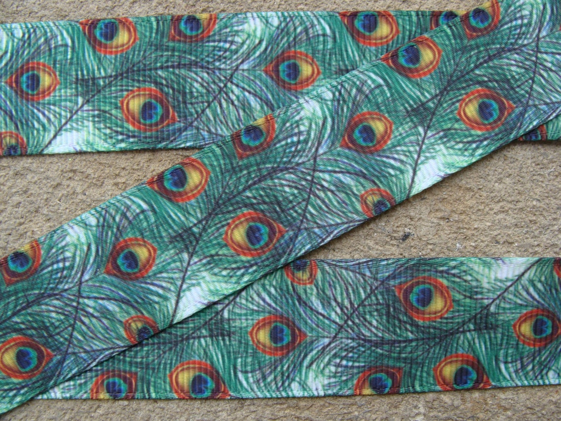 Peacock Ribbons 7/8 Inch Grosgrain Ribbon by the Yard for - Etsy