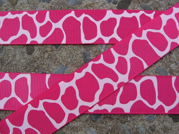 3 Yards 7/8 Giraffe Ribbon Giraffe Printed Ribbon - Etsy