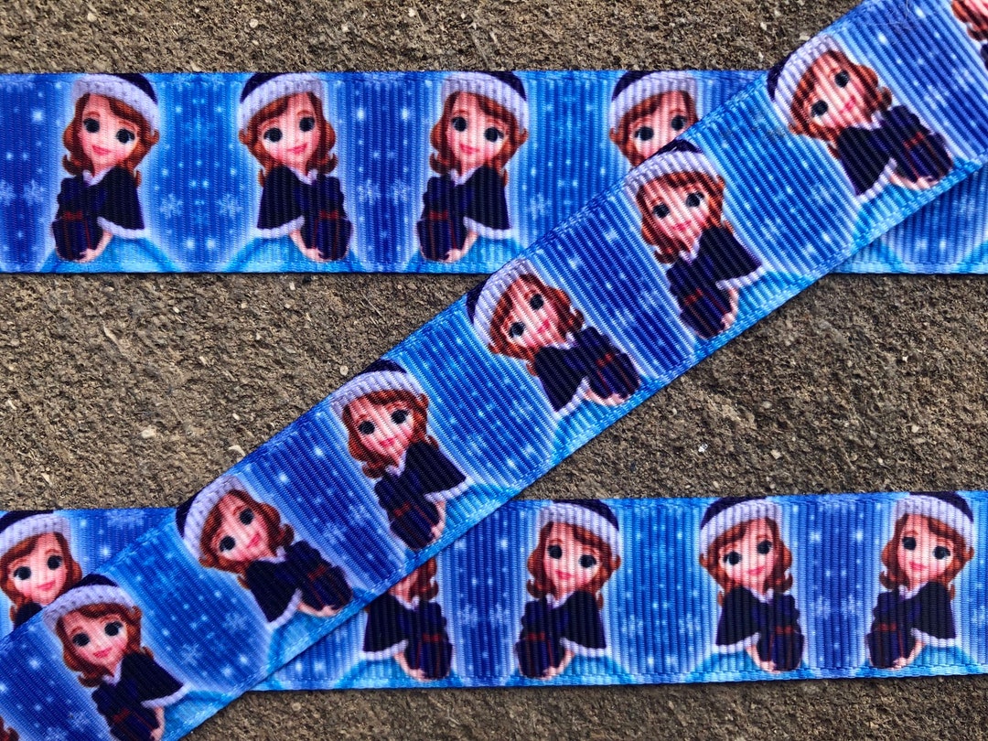 3 Yards 7/8" Princess Sofia Ribbon Snowflake and Princess Sofia the ...