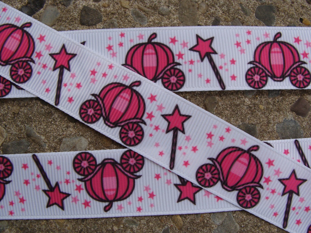 Princess Carriage Ribbon Princess Printed Ribbon Grosgrain Ribbon 7/8 ...
