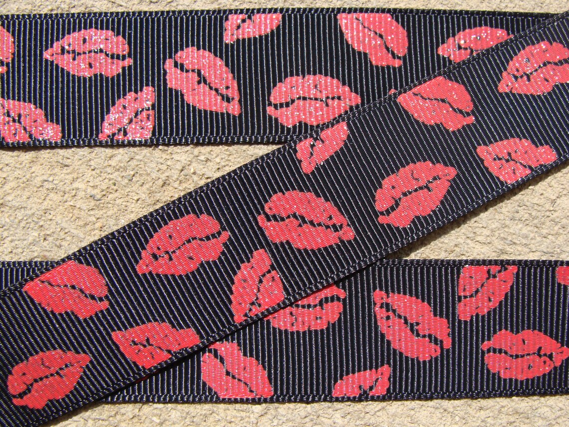 3 Yards Lips Ribbon Kiss Ribbon Valentine Ribbon Printed - Etsy