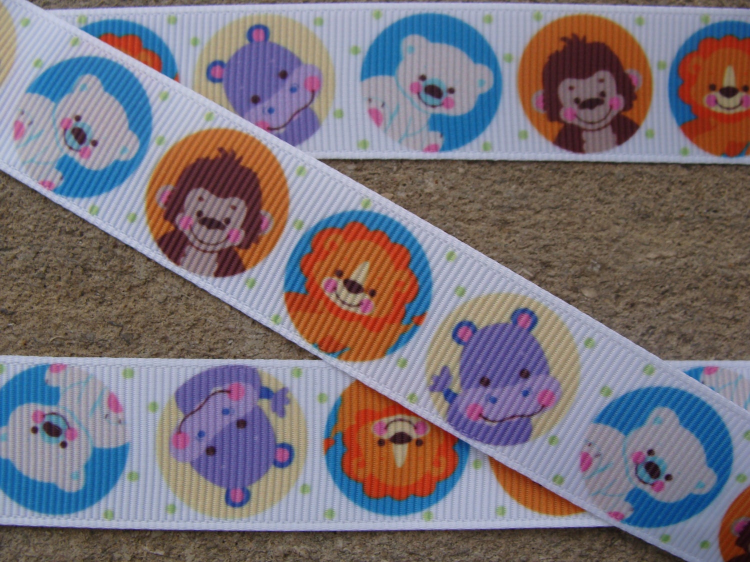 3 yards Animal ribbon Nursery ribbon Kids Animal Ribbon | Etsy