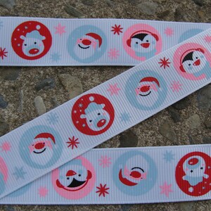 7/8" Christmas Polar Bear Ribbon 3 Yards Grosgrain Ribbon Hair Bow ...
